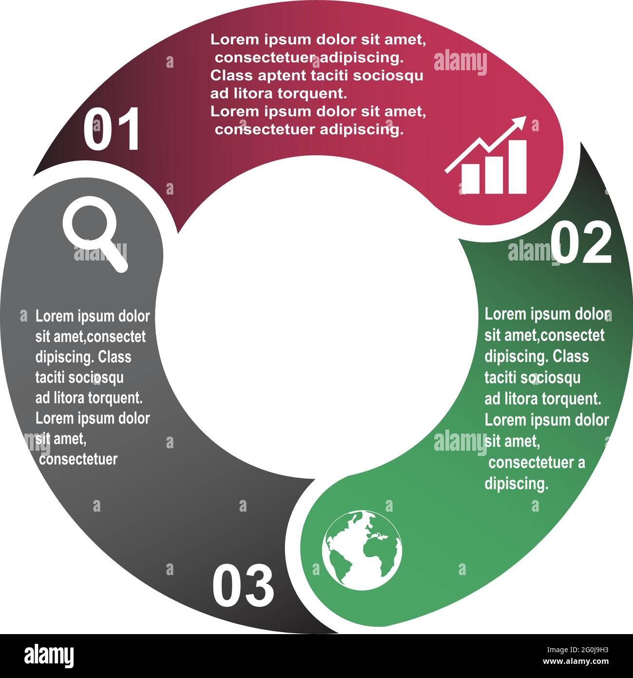 3 step vector element in three colors with labels, infographic diagram ...