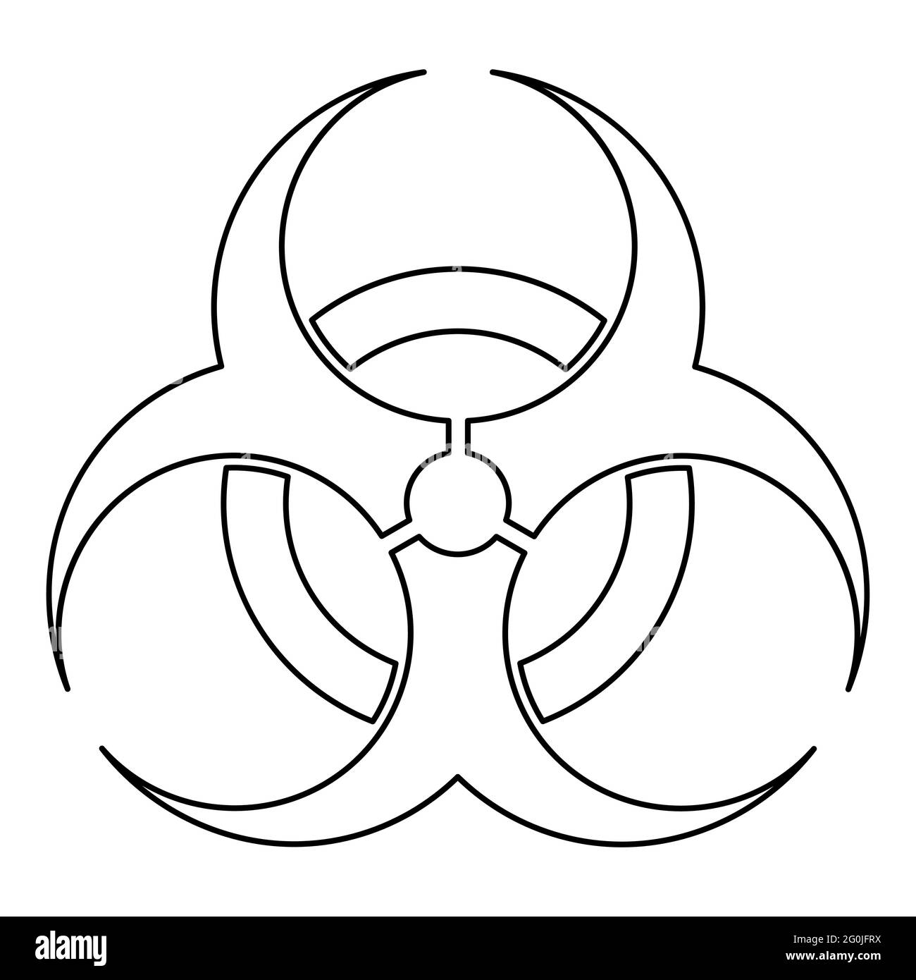 White Biohazard Logo Biohazard Symbol Black Stock Illustrations