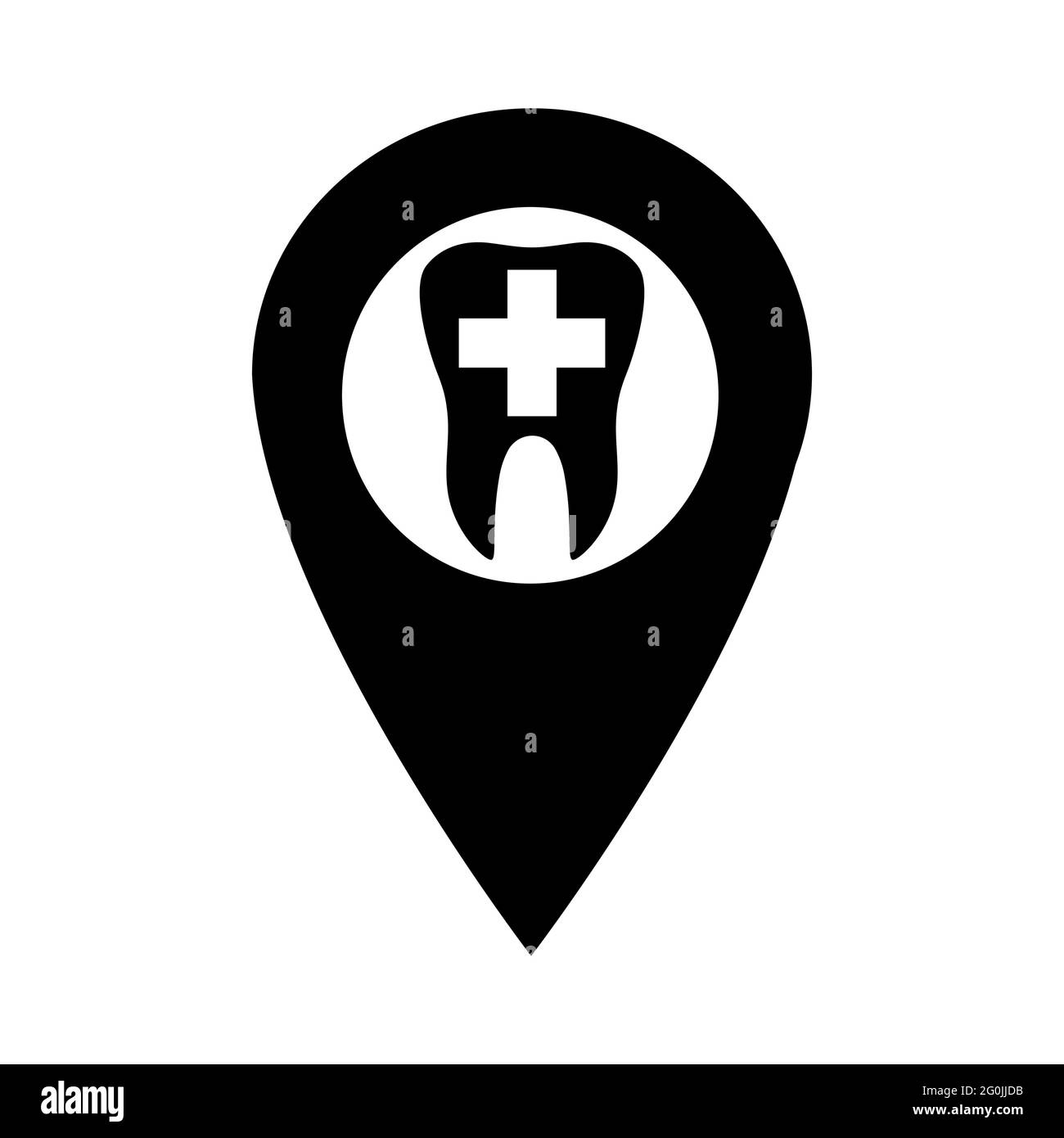 Tooth pointer flat icon isolated on white background. Tooth vector ...