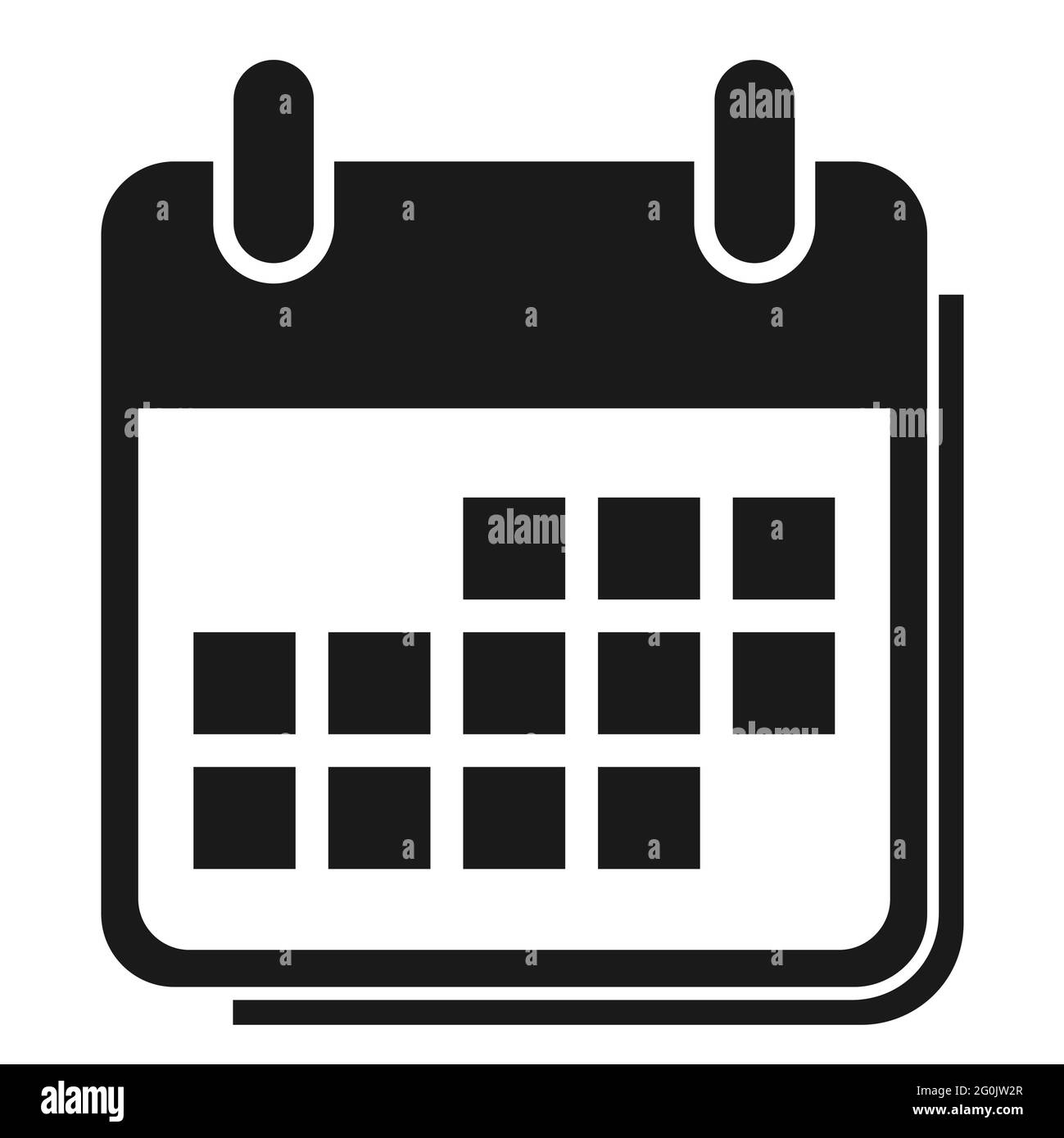 Calendar icon, date event symbol isolated on white background. Vector ...