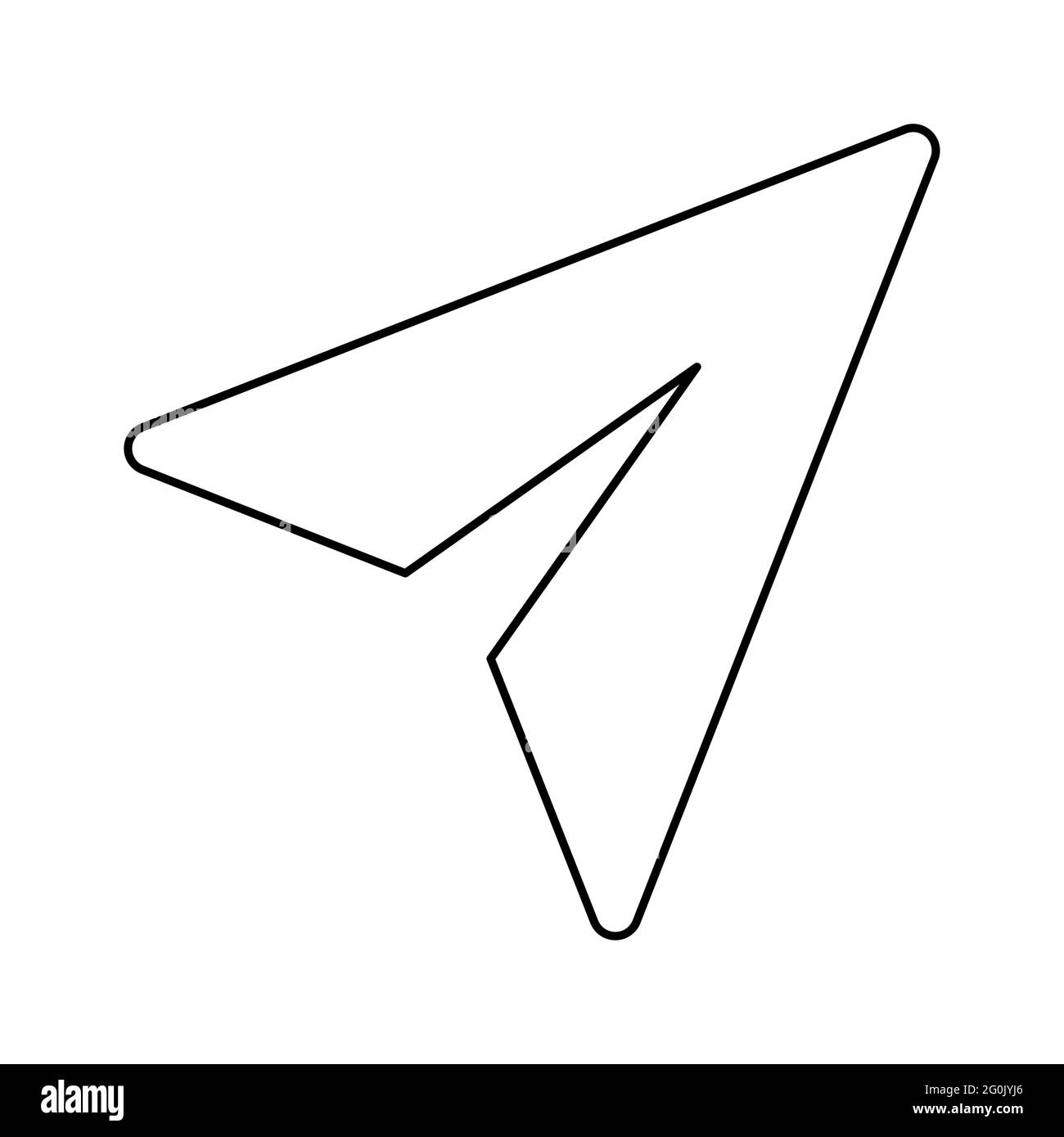 Send web icon isolated on white background. Message symbol for website ...