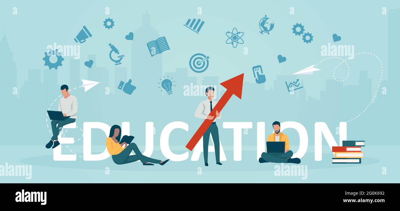 Laptop computer group students Stock Vector Images - Alamy