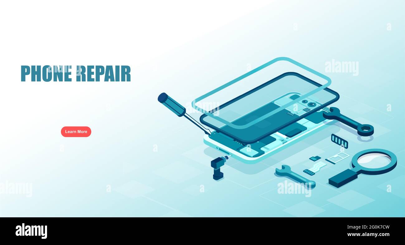 Disassembled mobile phone Stock Vector Images - Alamy