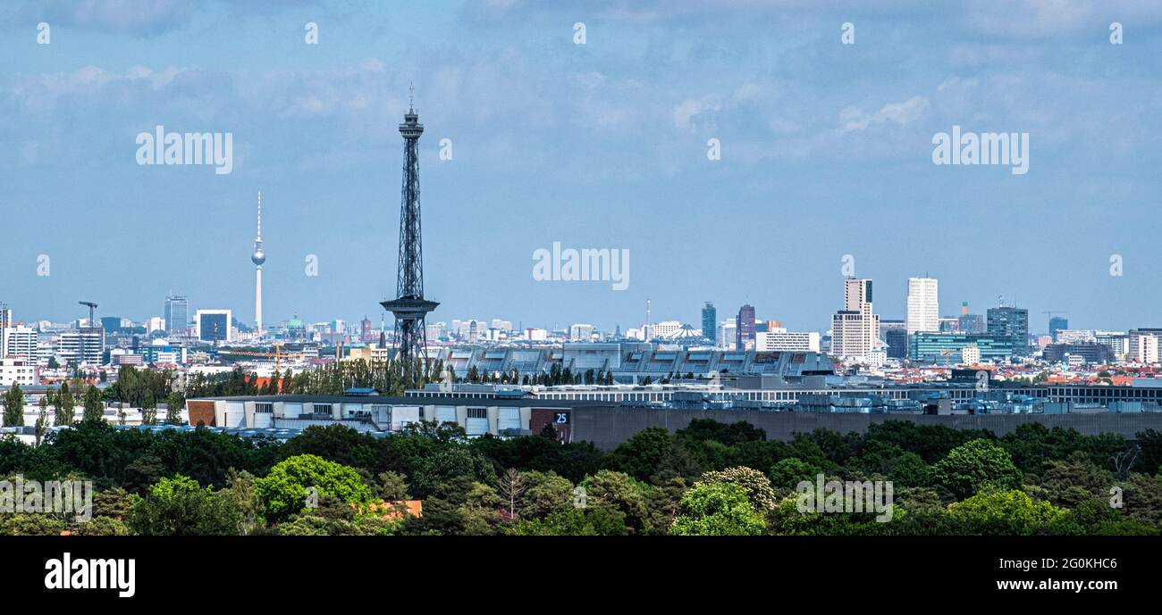 Panoramic view form Drachenberg, Charlottenburg-Wilmersdorf, Berlin ...