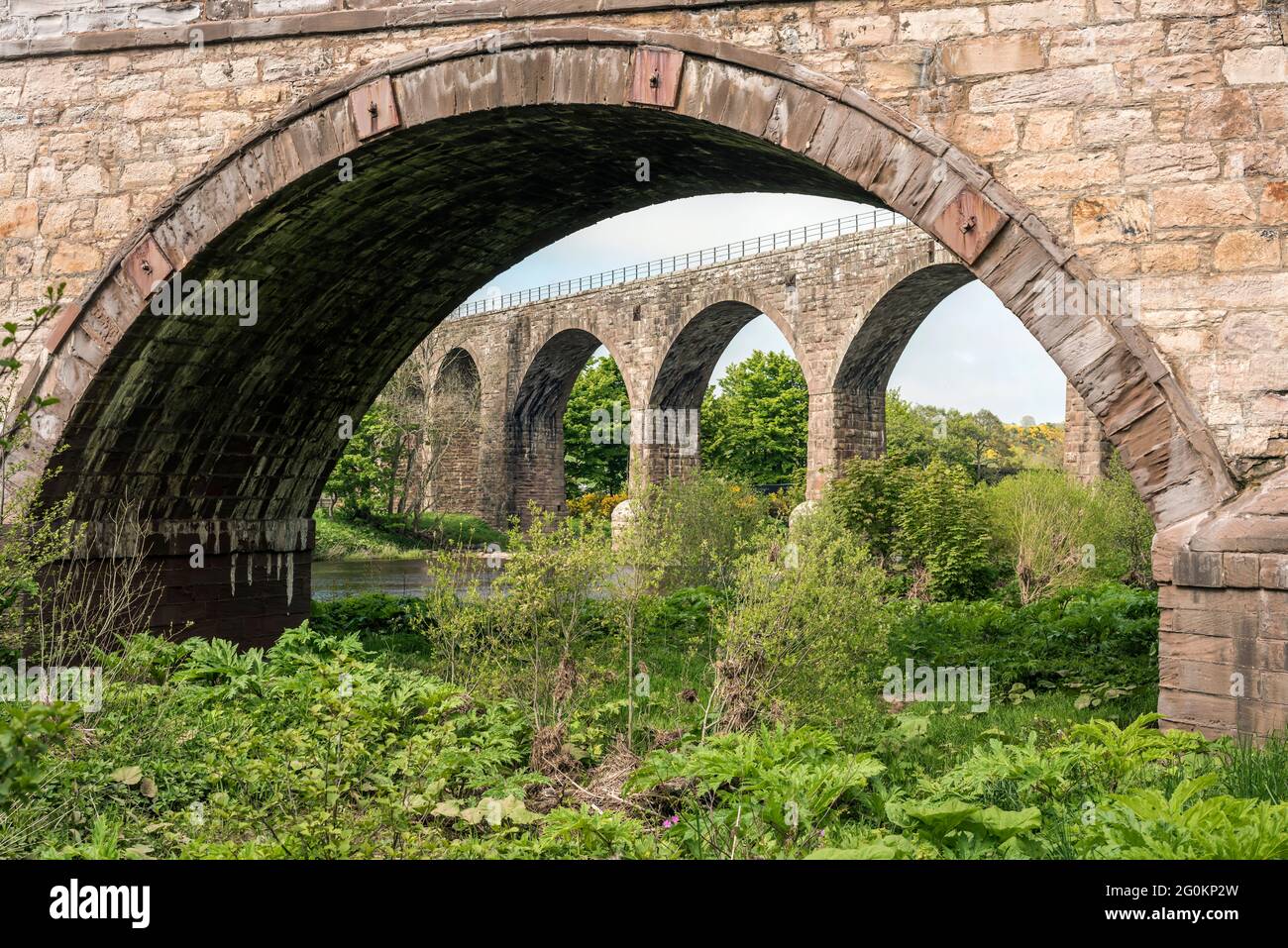 Northwater Viaduct spanning River North Esk, Angus, Scotland, UK seen ...