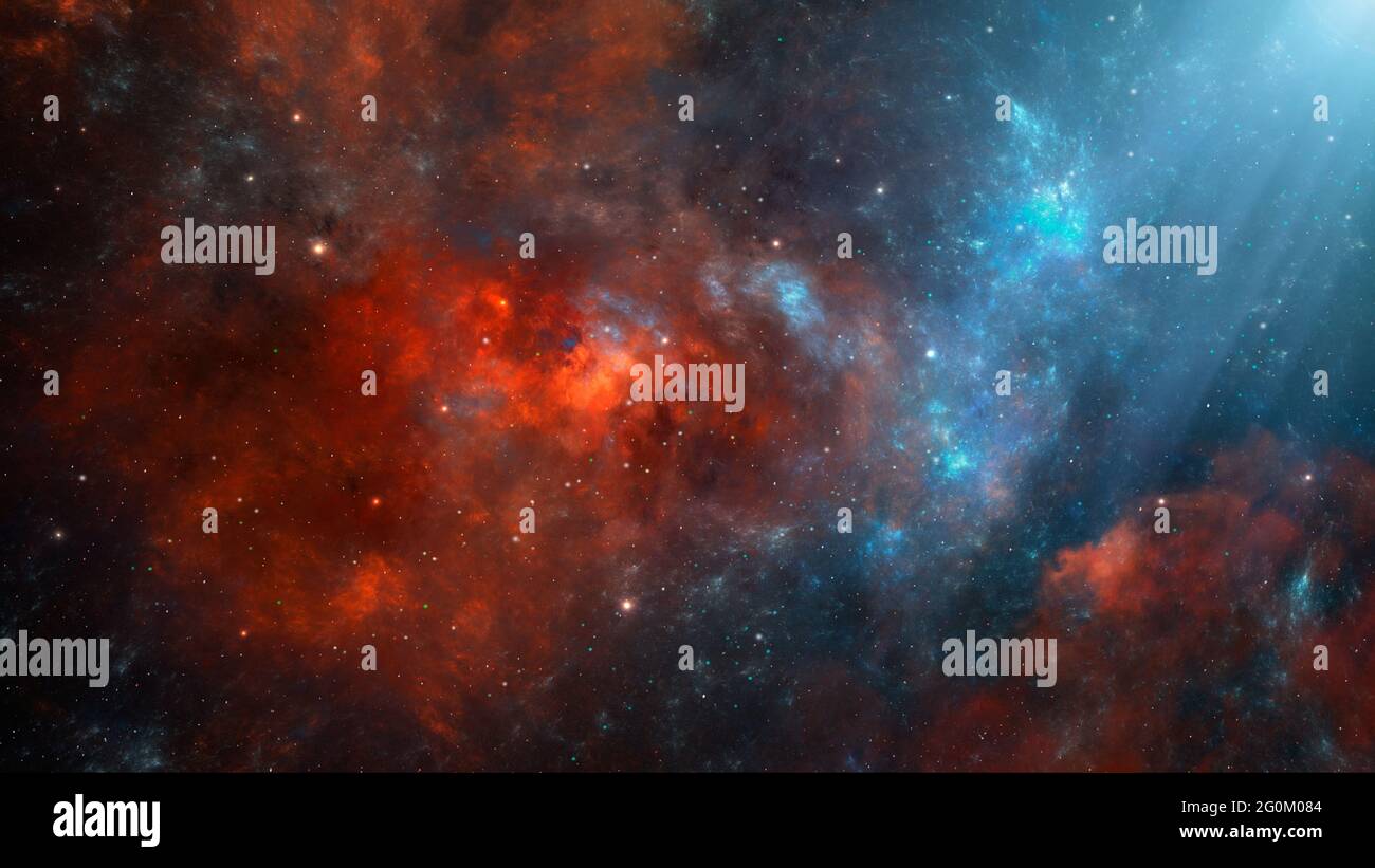 Red And Blue Space Wallpaper