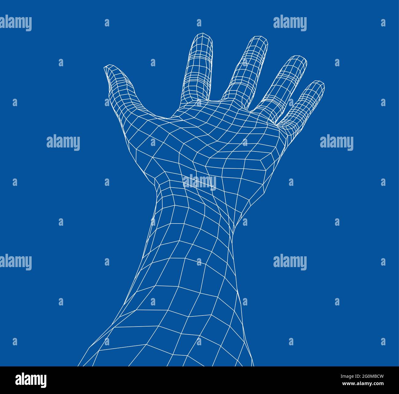 Open palm hand gesture of male hand. Vector Stock Vector Image & Art ...