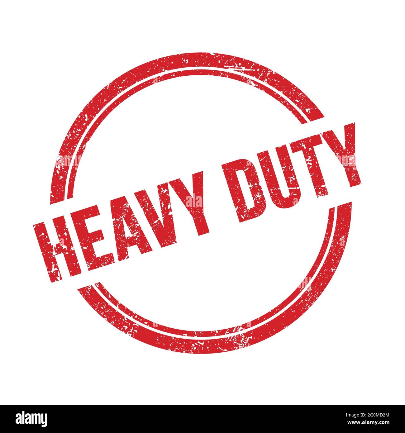 HEAVY DUTY text written on red grungy vintage round stamp Stock Photo ...