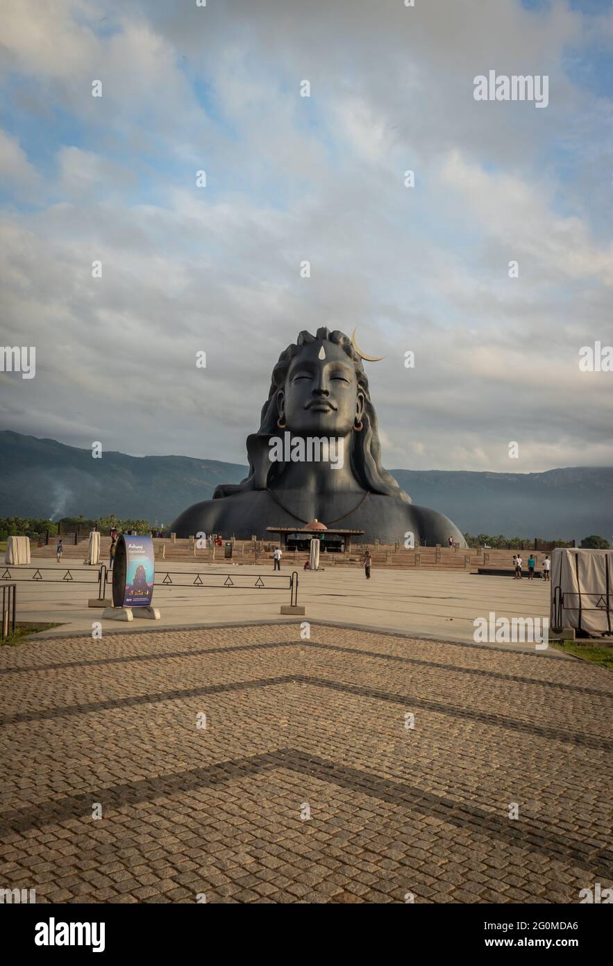 adiyogi shiva statue from unique different perspectives image is taken ...