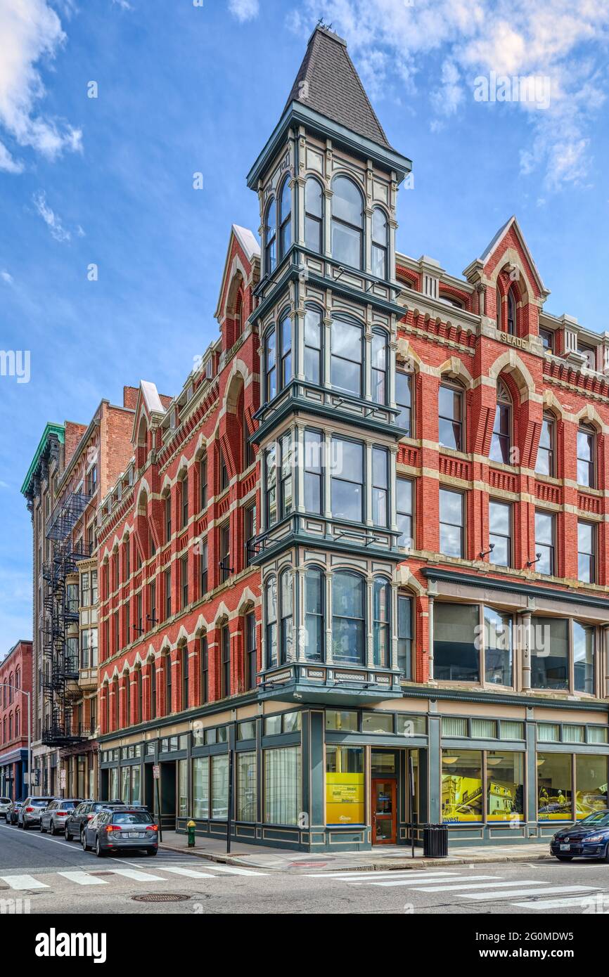 Slade's Building, 38 Washington Street, was built in 1881 in High ...