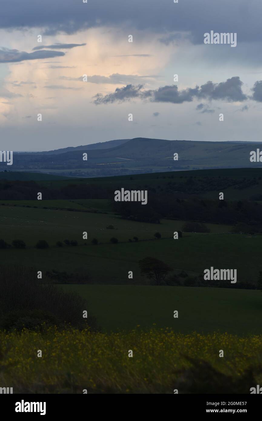 Picturesque views of Ditchling Beacon and Devils Dyke in East Sussex ...