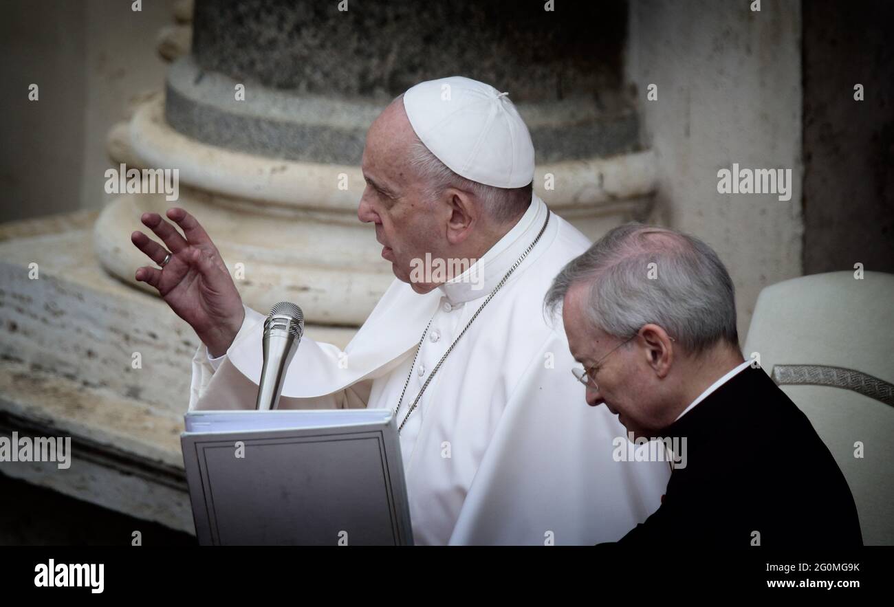 June 2, 2021 - Vatican City (Holy See) POPE FRANCIS during his ...