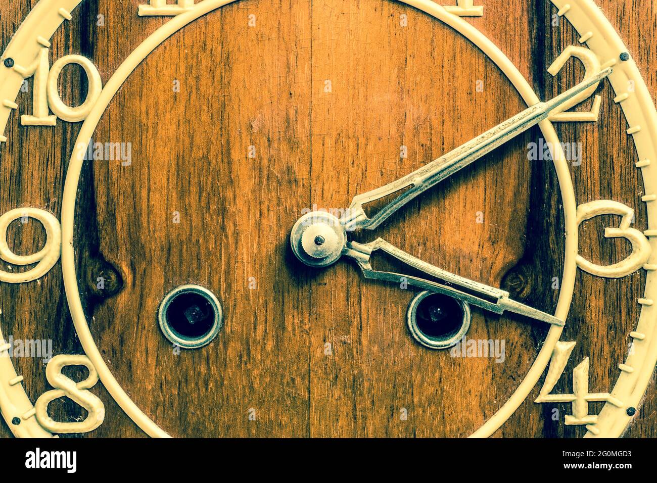 Vintage face clock useful as background or wallpaper. Time concept ...