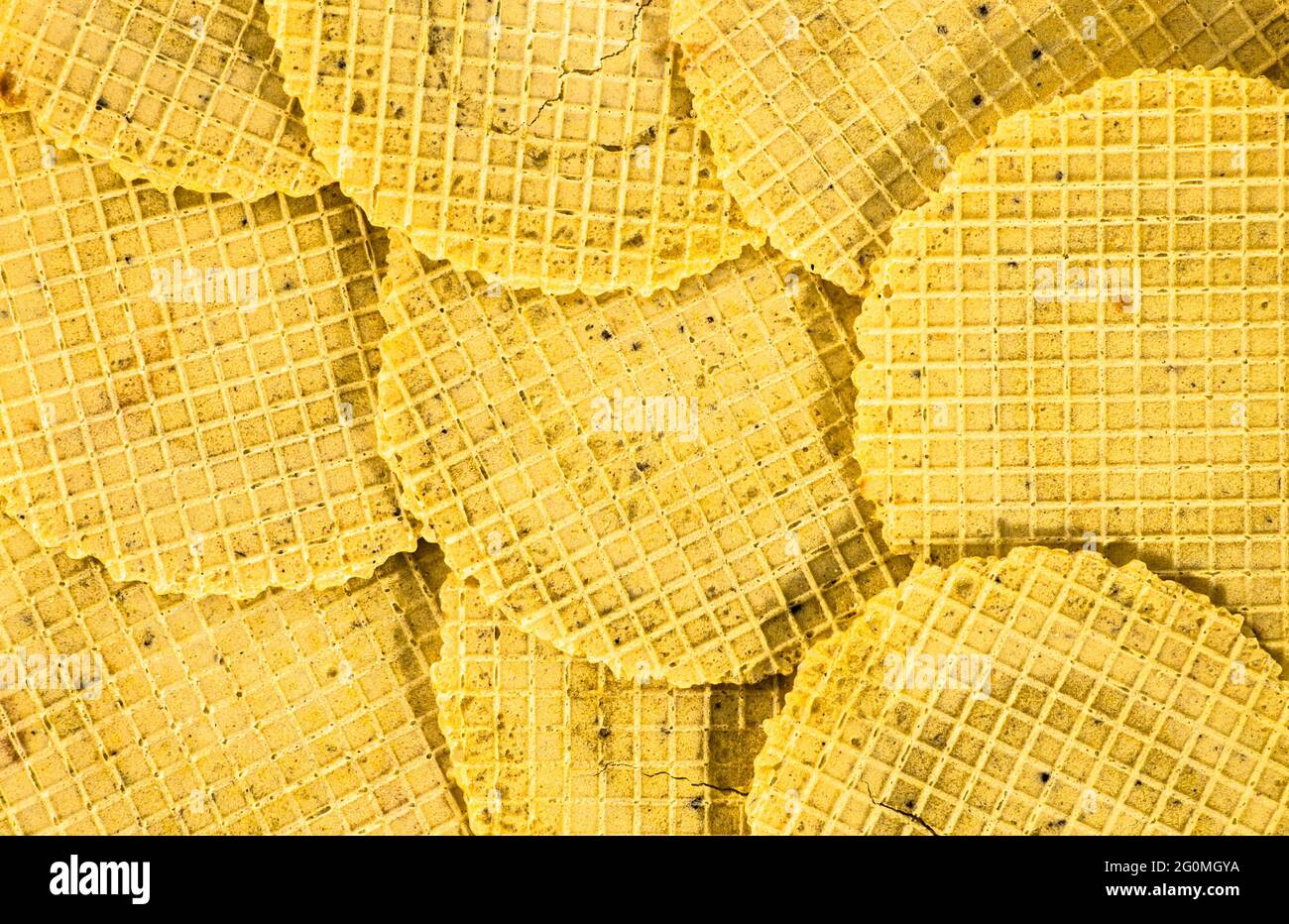 Wafers on white background Stock Photo - Alamy