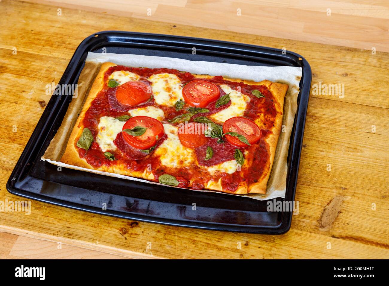 A homemade italian pizza Stock Photo - Alamy
