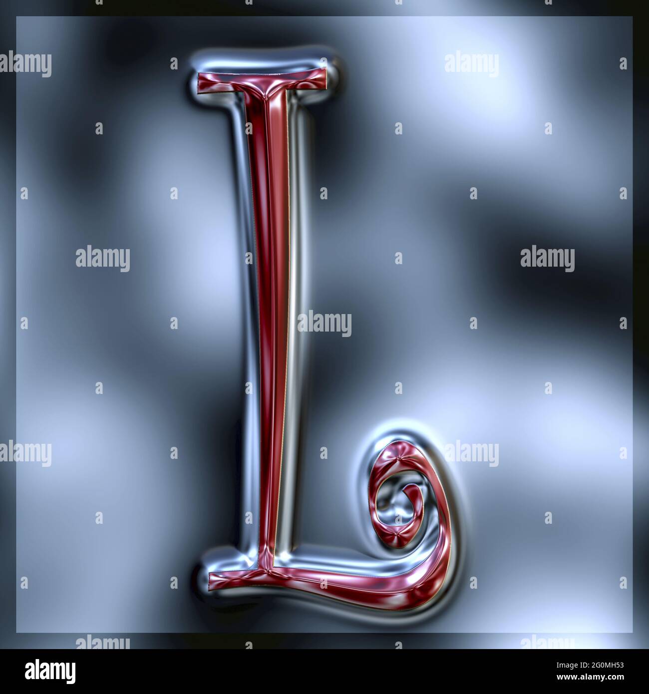 graphic with the uppercase character L as monogram Stock Photo - Alamy