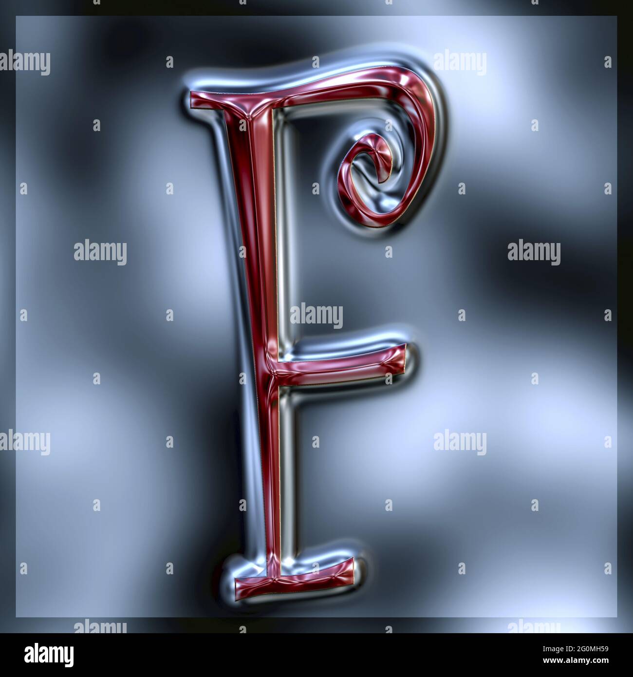 graphic with the uppercase character F as monogram Stock Photo - Alamy
