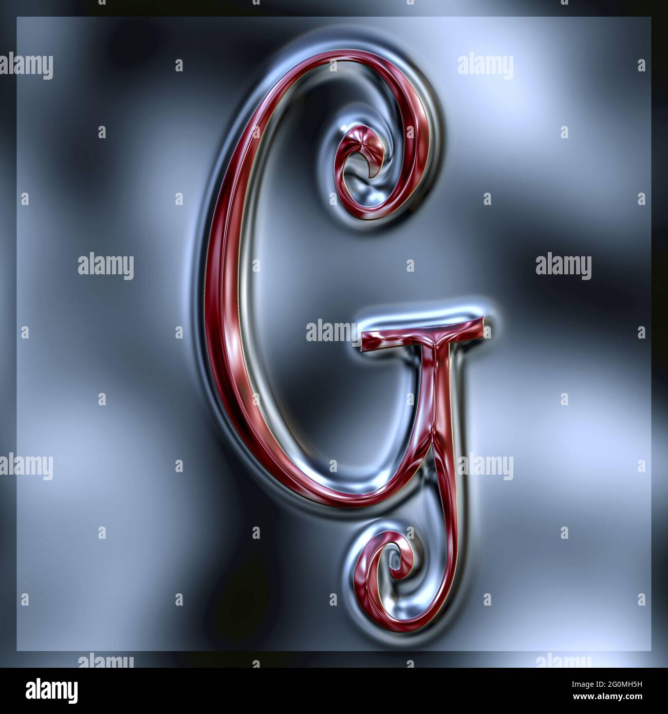 graphic with the uppercase character G as monogram Stock Photo - Alamy