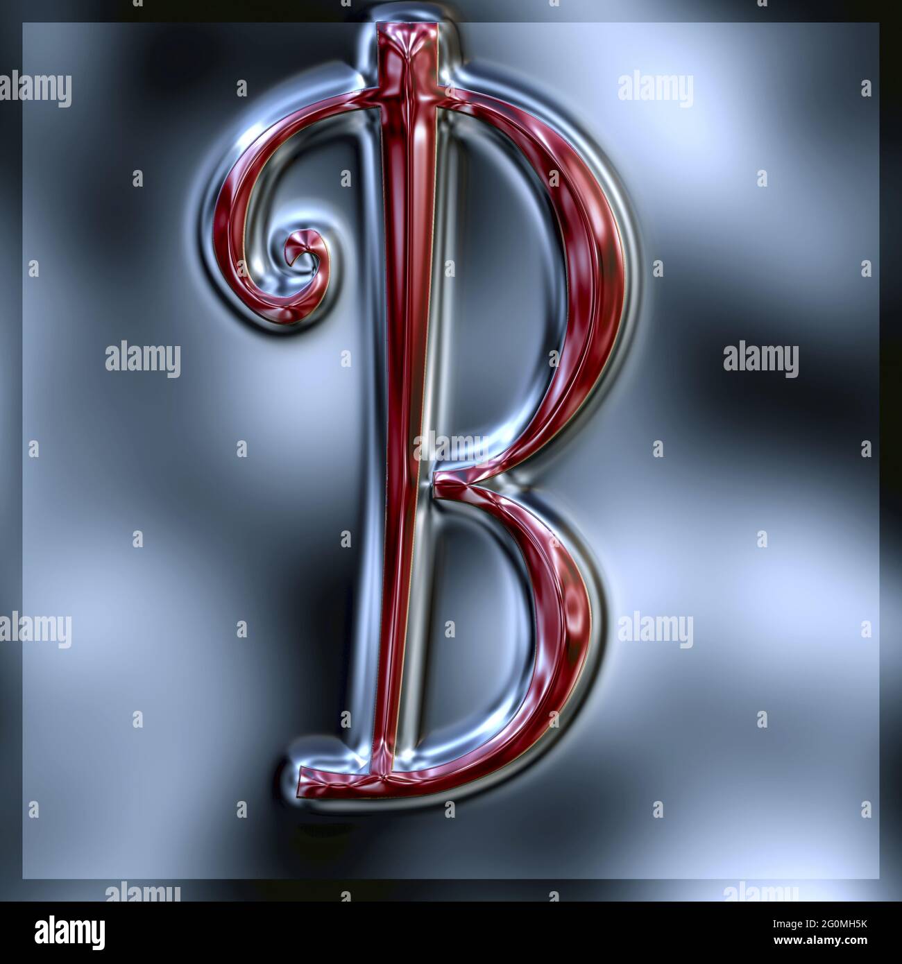 graphic with the uppercase character B as monogram Stock Photo - Alamy