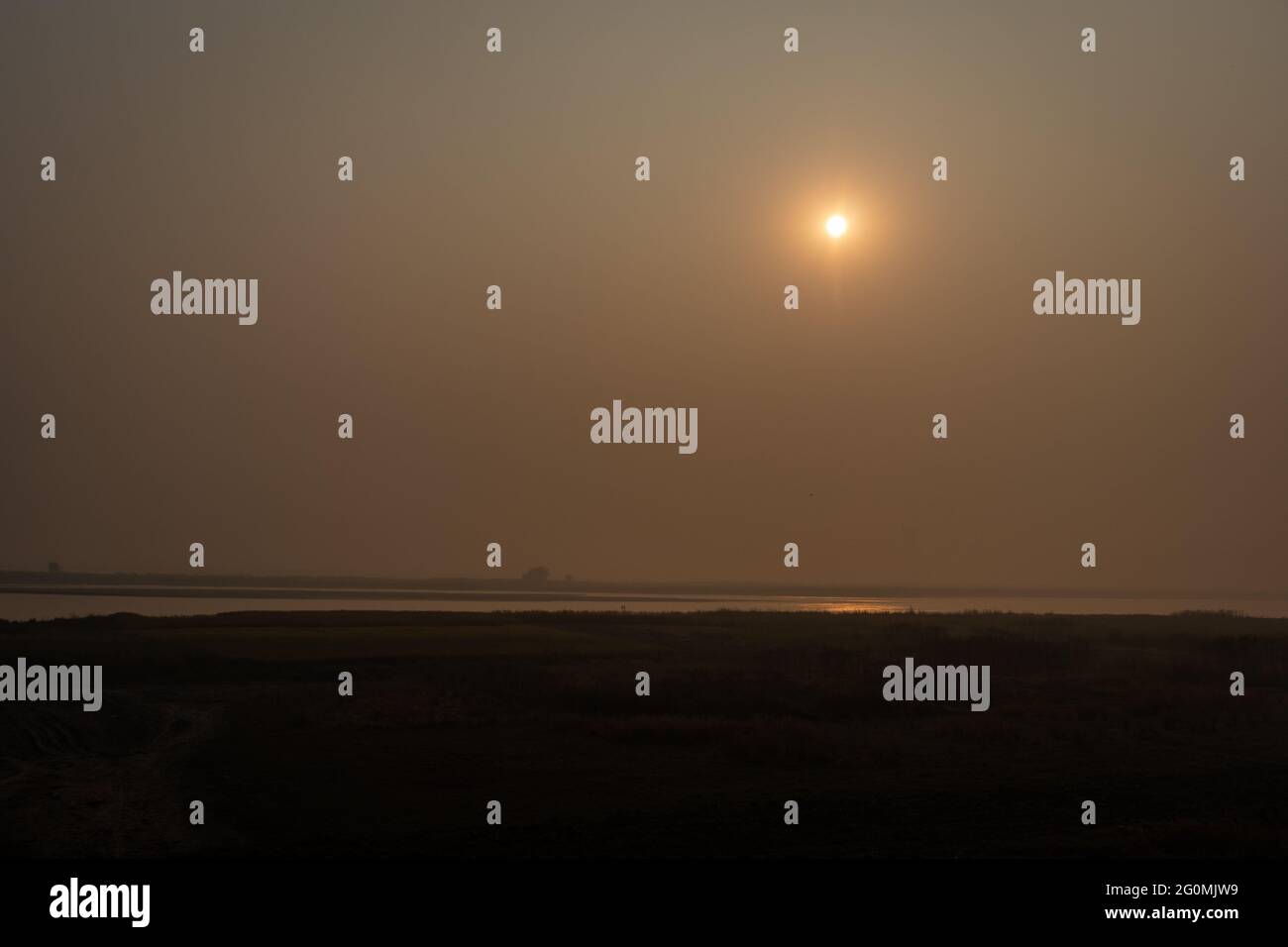 country side farming by the side of river at dawn Stock Photo - Alamy