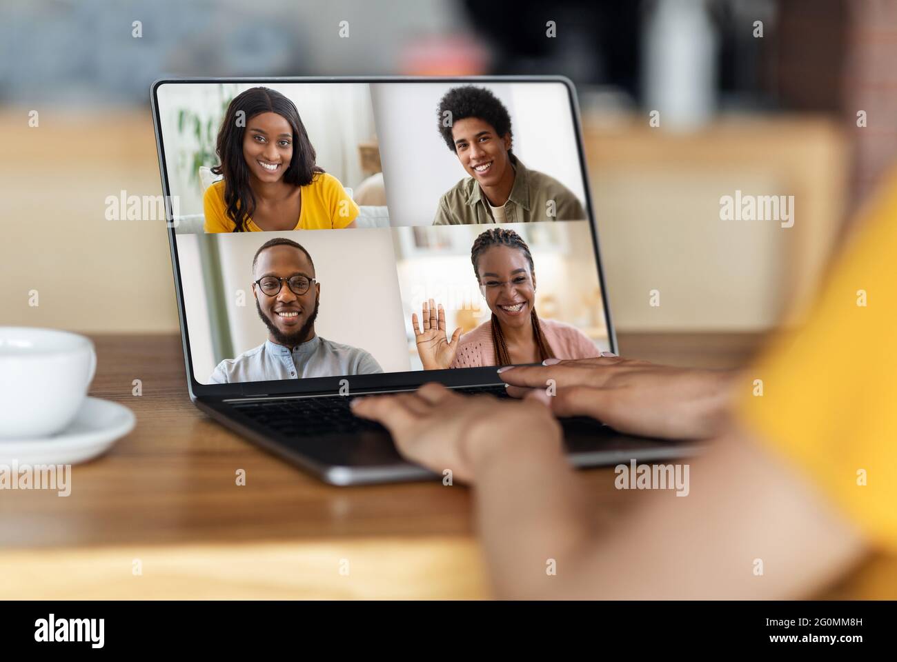 Modern communication remote, social distance and new normal Stock Photo ...