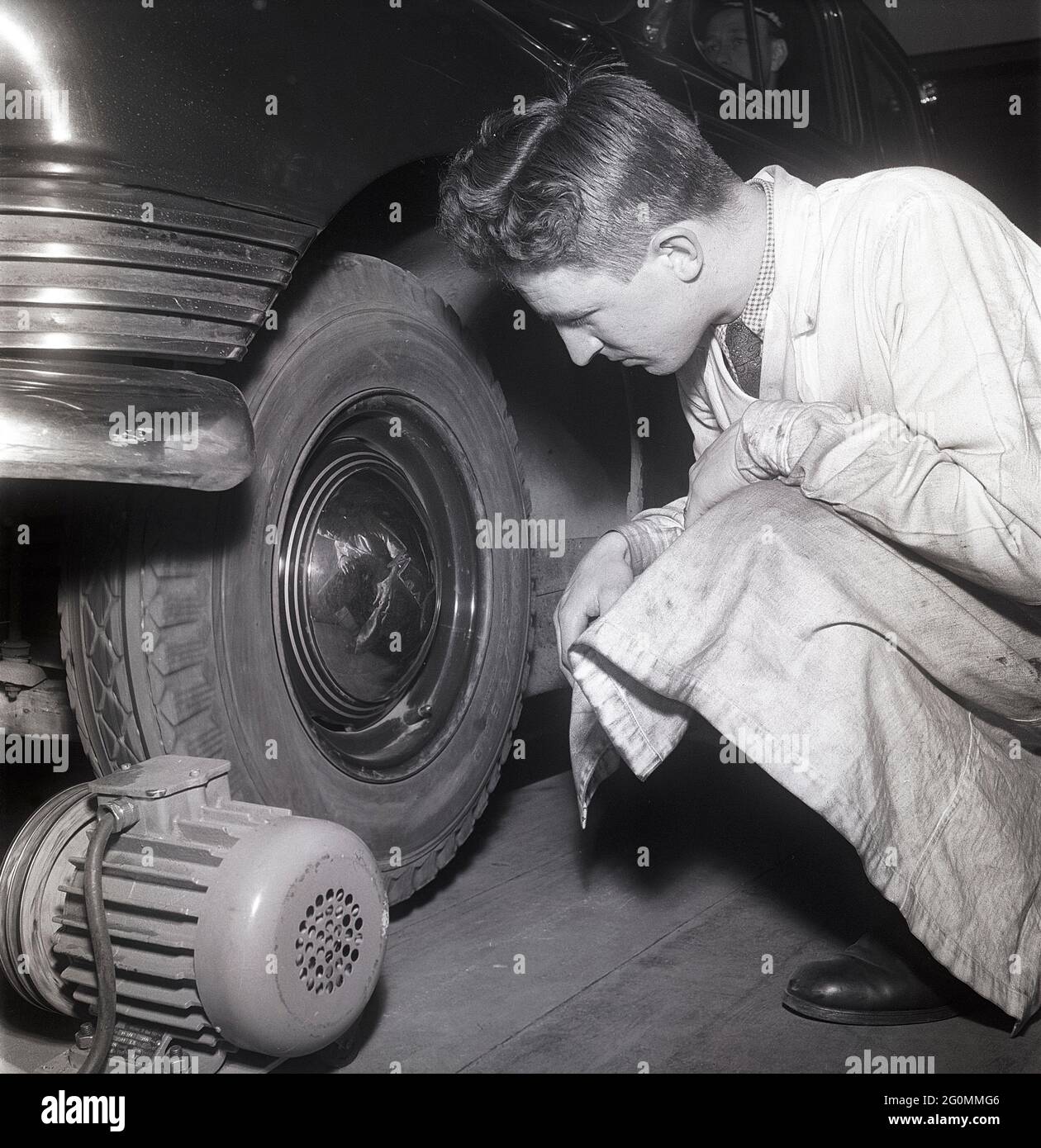 Cars in the 1950s. At this time the yearly mandatory checkup and ...