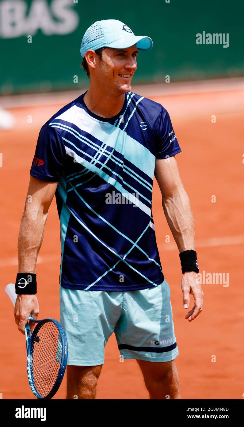 Paris, France. 2nd June, 2021. Matthew Ebden at the 2021 French Open ...