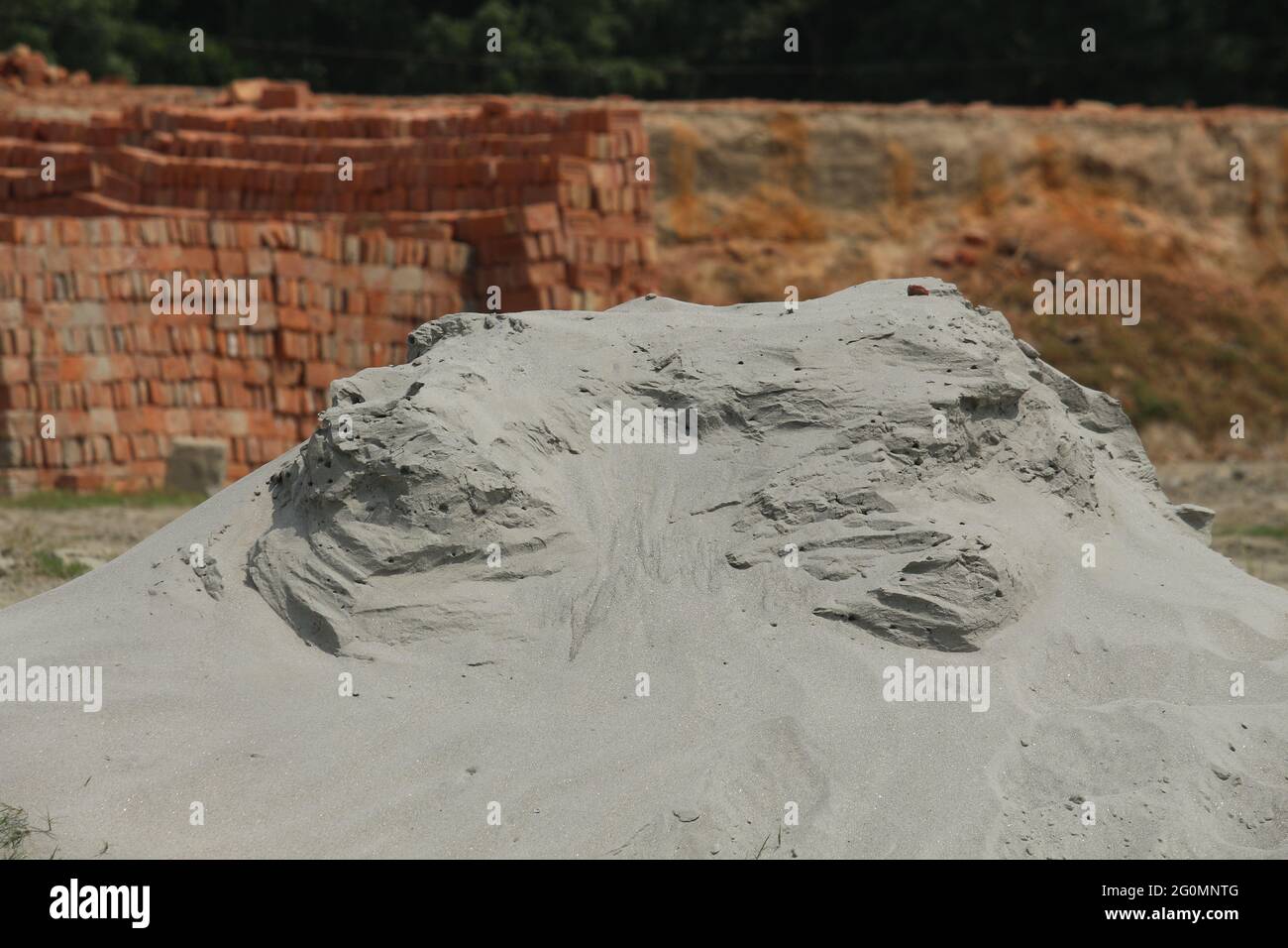 Piles of clean sand Stock Photo - Alamy