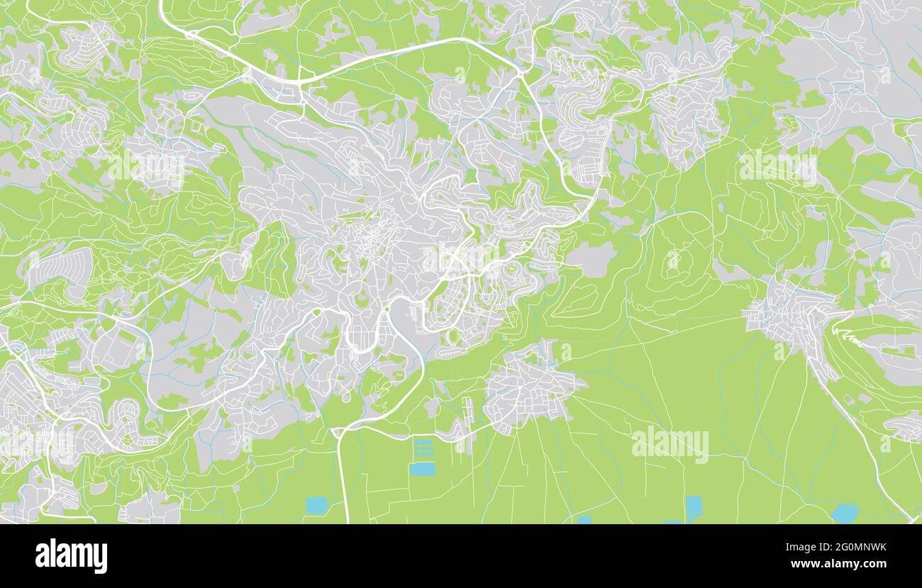 Urban vector city map of Nazareth, Israel, middle east Stock Vector ...
