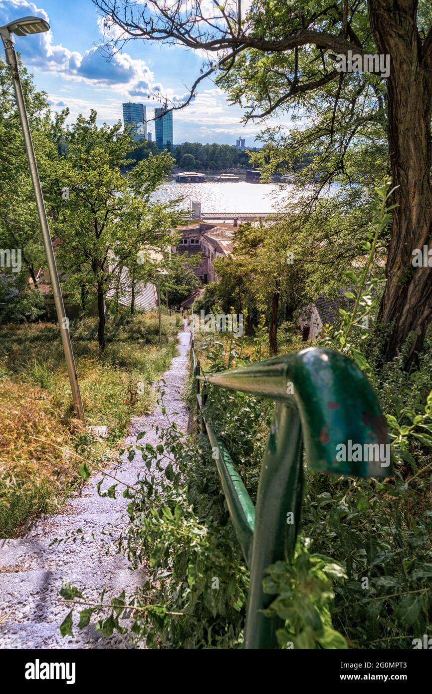 Green railing hi-res stock photography and images - Alamy