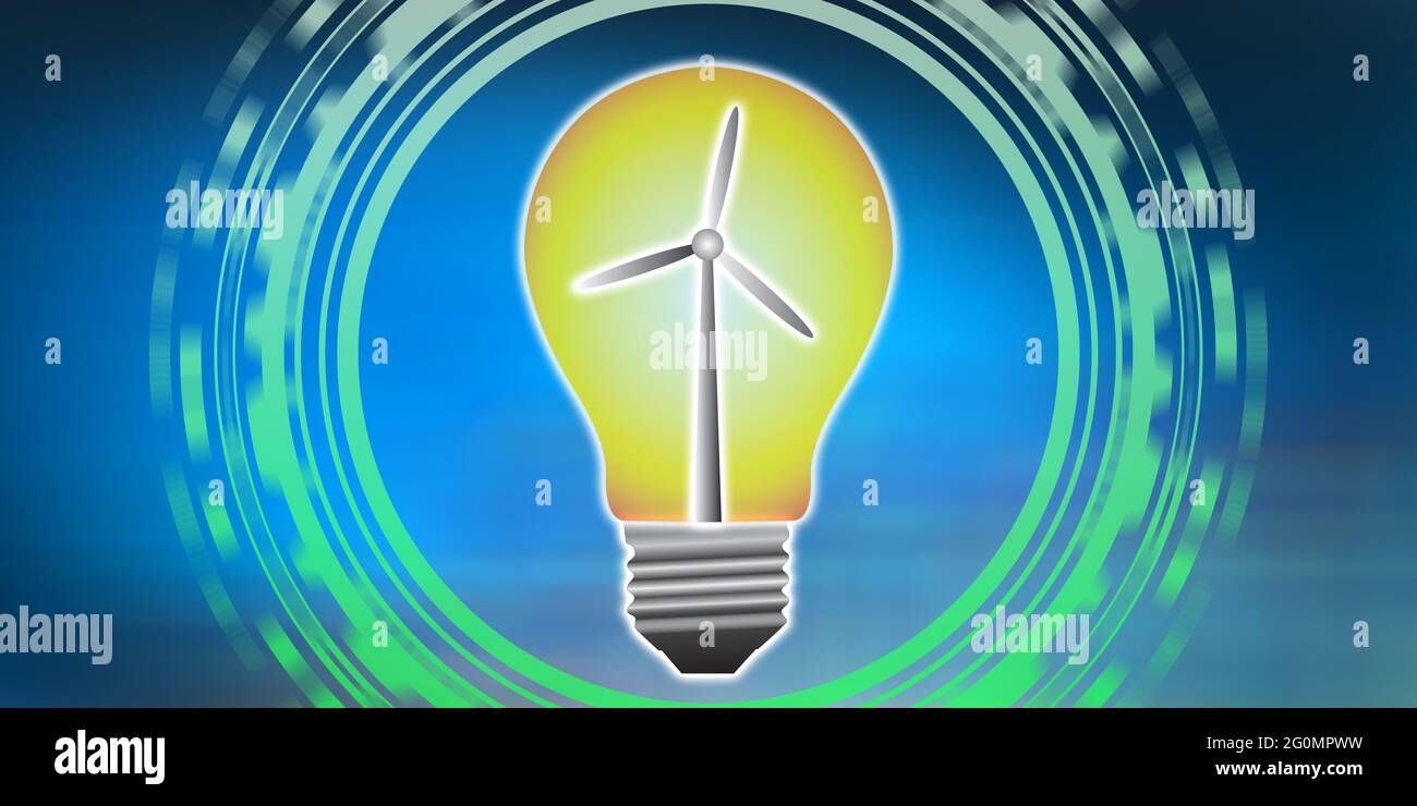 Illustration of a clean energy concept Stock Photo - Alamy