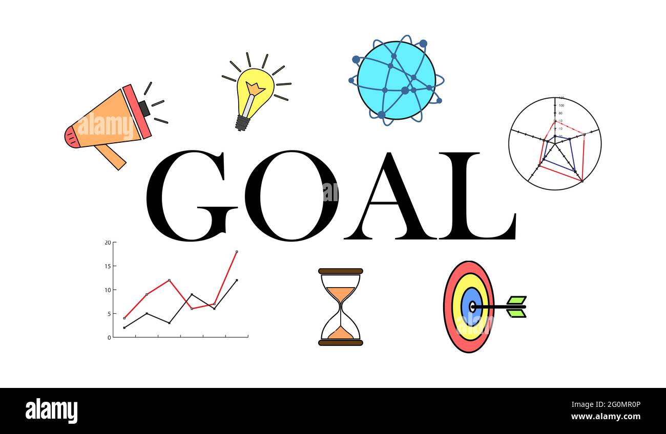 Illustration of a goal concept Stock Photo - Alamy