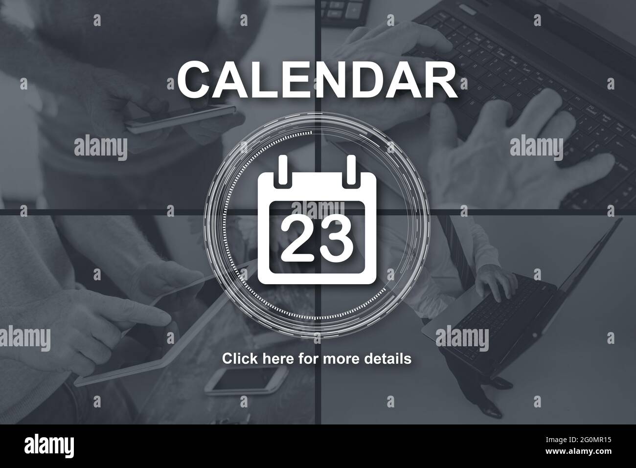 Calendar concept illustrated by pictures on background Stock Photo - Alamy