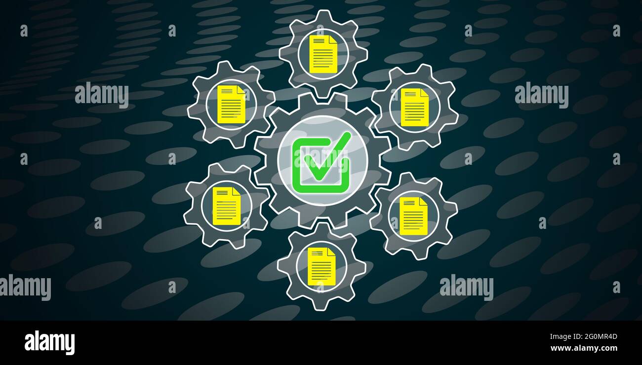 Illustration of a validation concept Stock Photo - Alamy