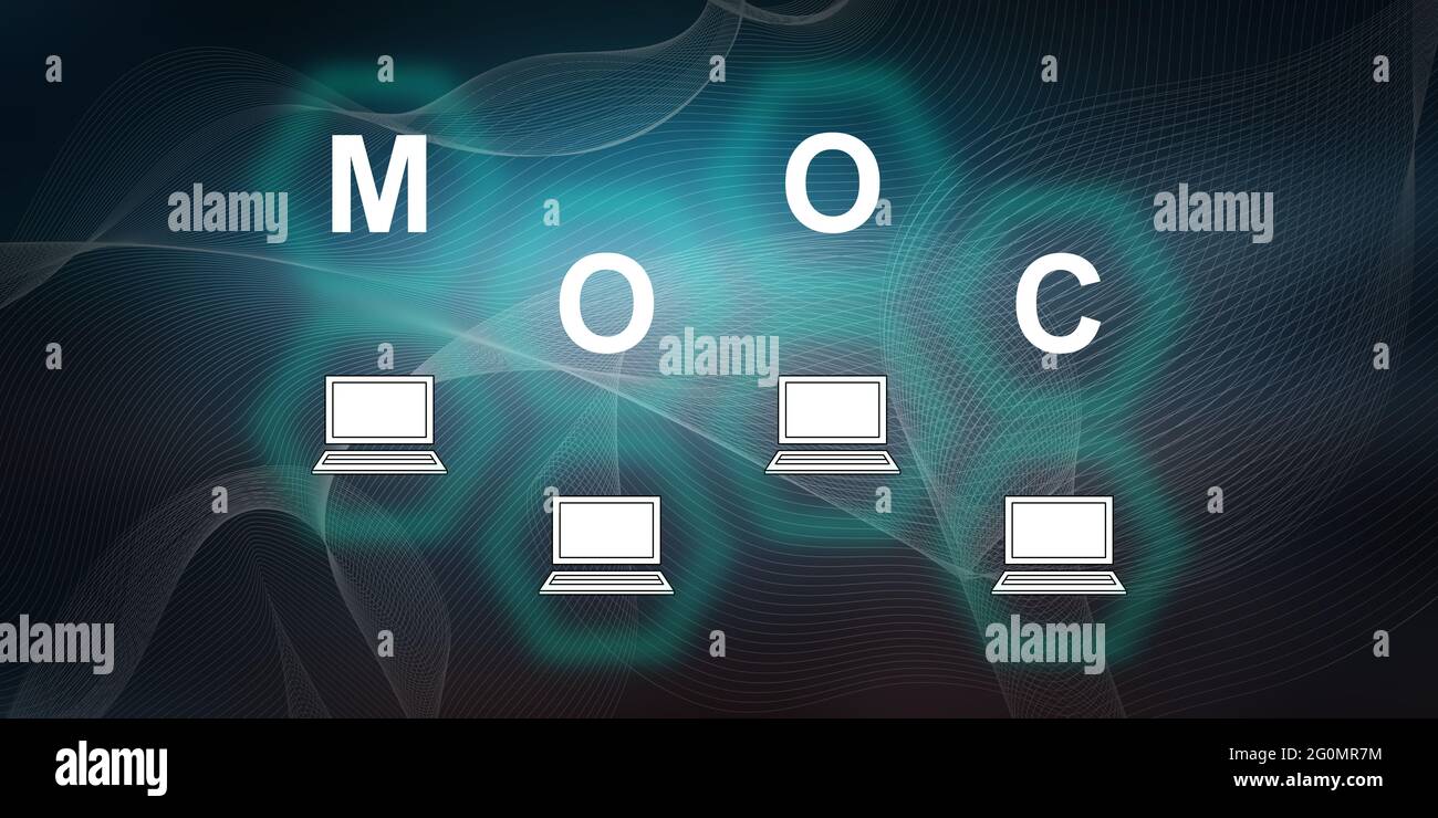 Illustration of a mooc concept Stock Photo - Alamy