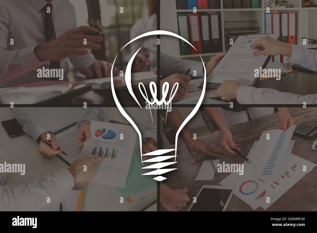 Idea concept illustrated by pictures on background Stock Photo - Alamy