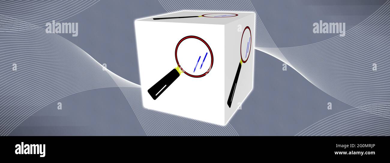 Illustration of a search concept Stock Photo - Alamy