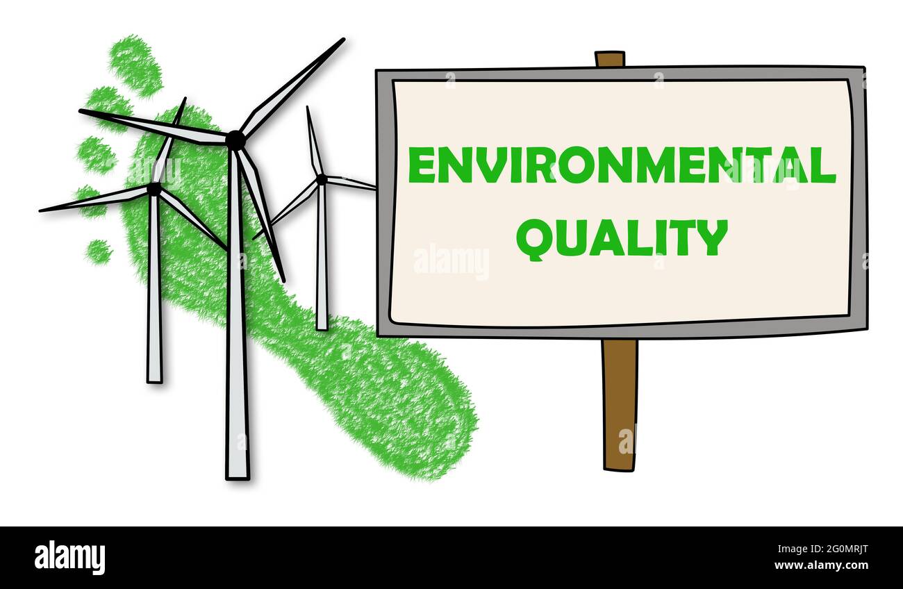 Illustration of an environmental quality concept Stock Photo - Alamy