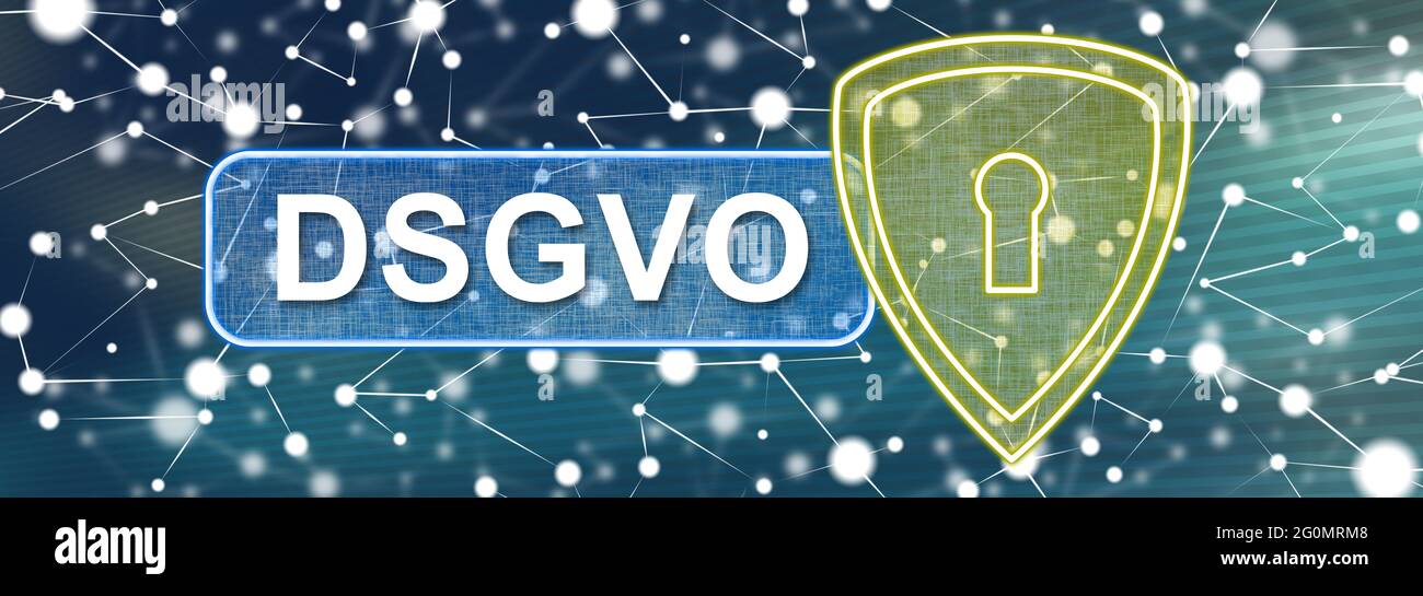 Illustration of a gdpr concept (german text dsgvo) concept Stock Photo ...