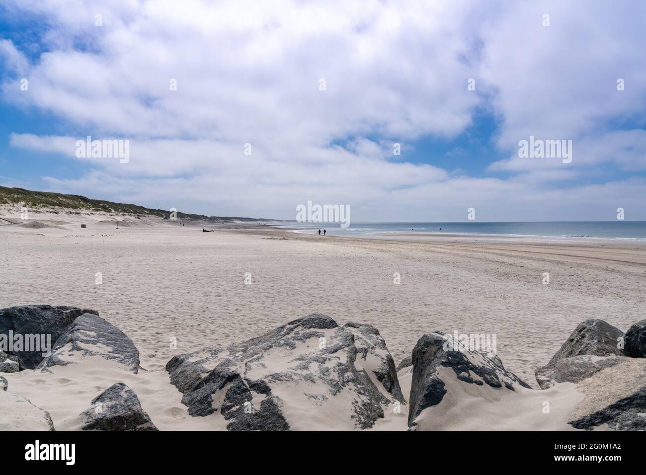 View of the beautiful beaches of western Denmark at Hvide Sande Stock ...