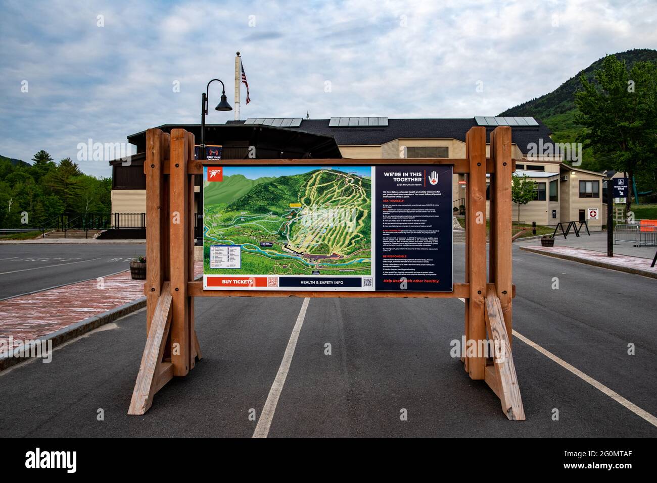 Loon Mountain Resort Map Stock Photo - Alamy