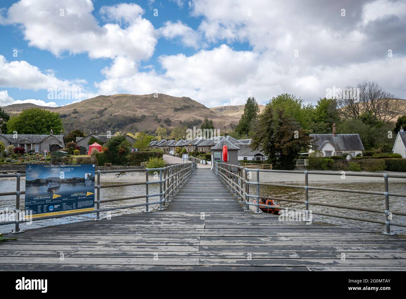 Luss village from the jetty Stock Photo - Alamy