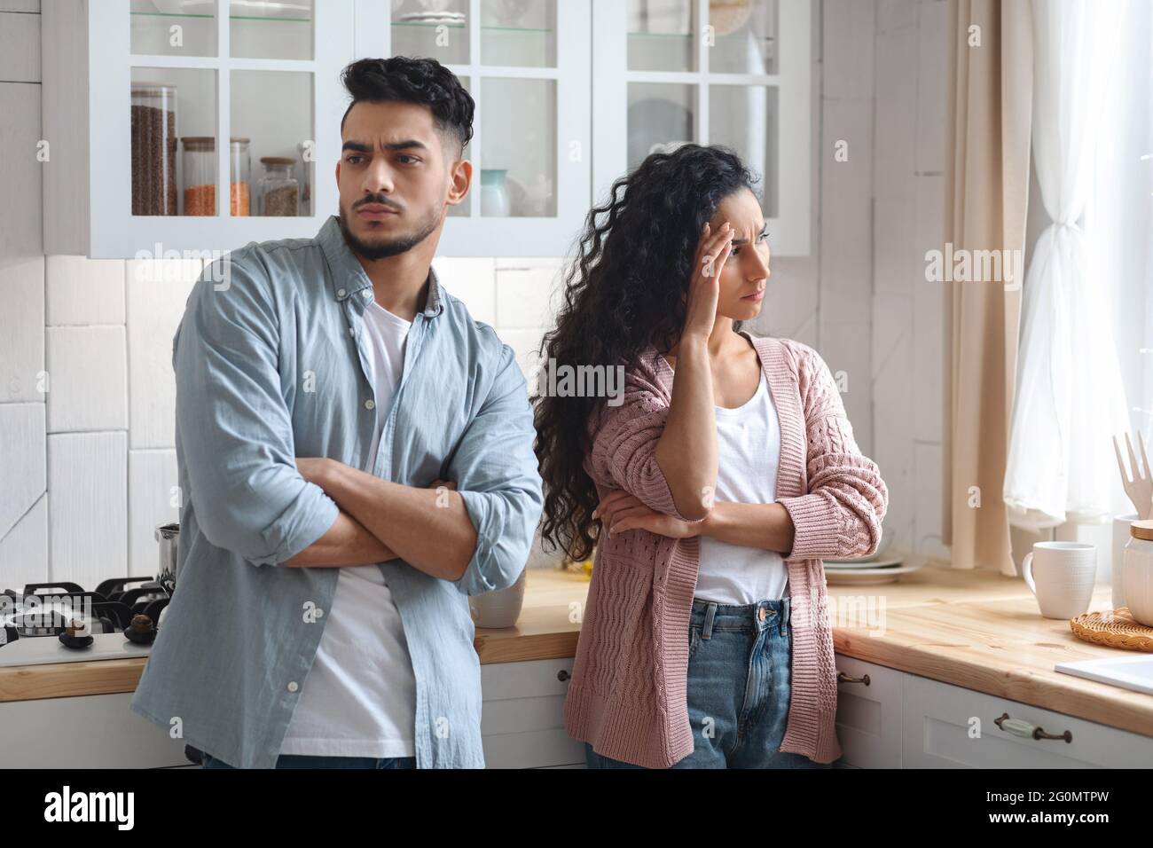 Annoyed couple ignoring other hi-res stock photography and images - Alamy