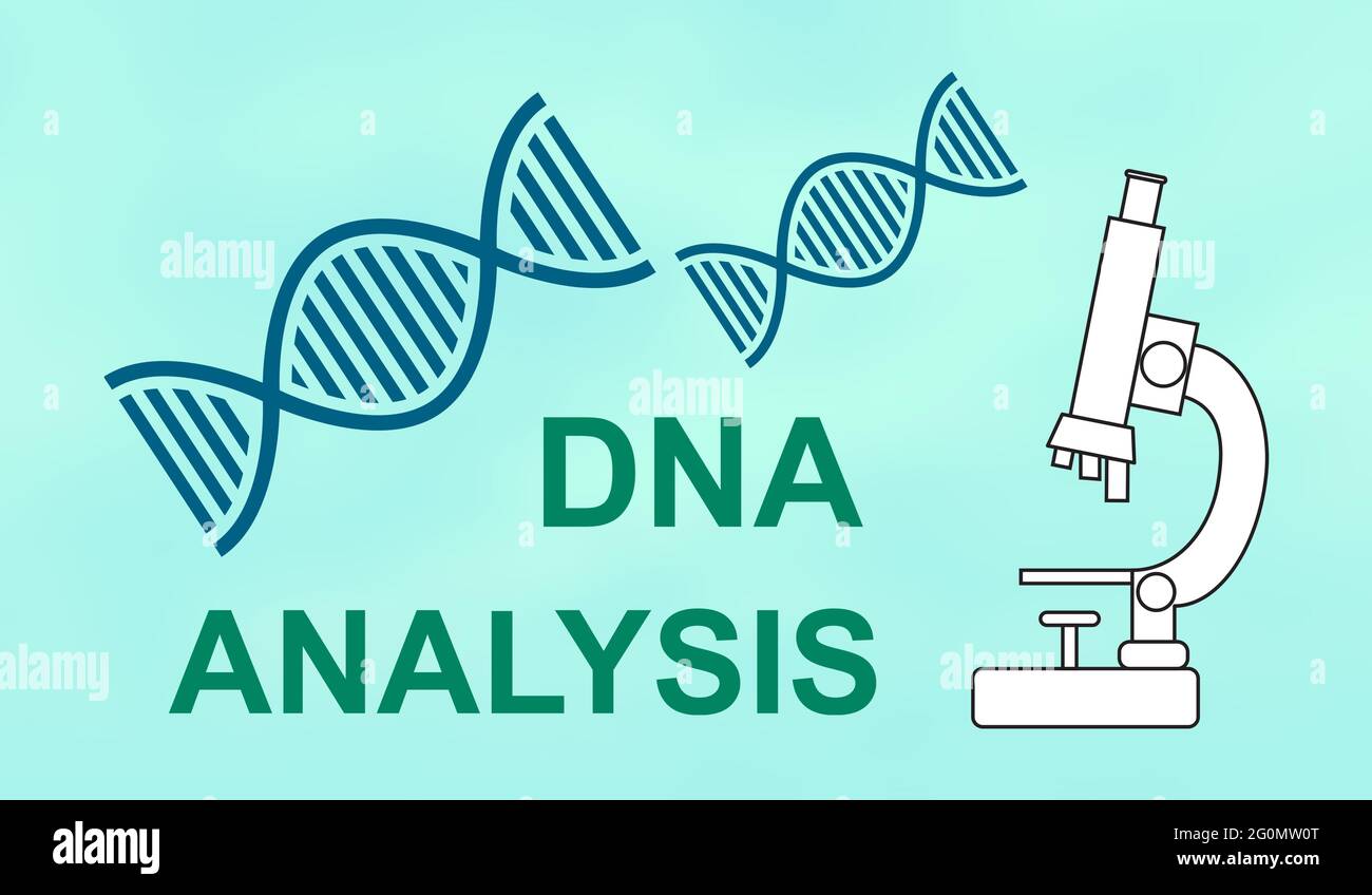 Illustration of a dna analysis concept Stock Photo - Alamy
