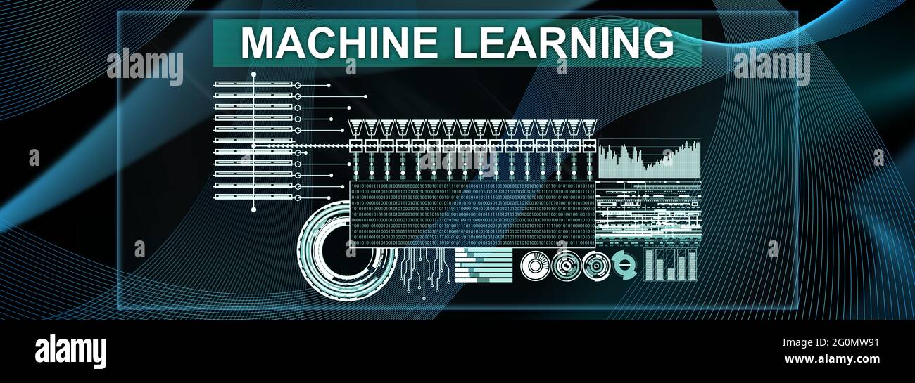 Illustration of a machine learning concept Stock Photo - Alamy