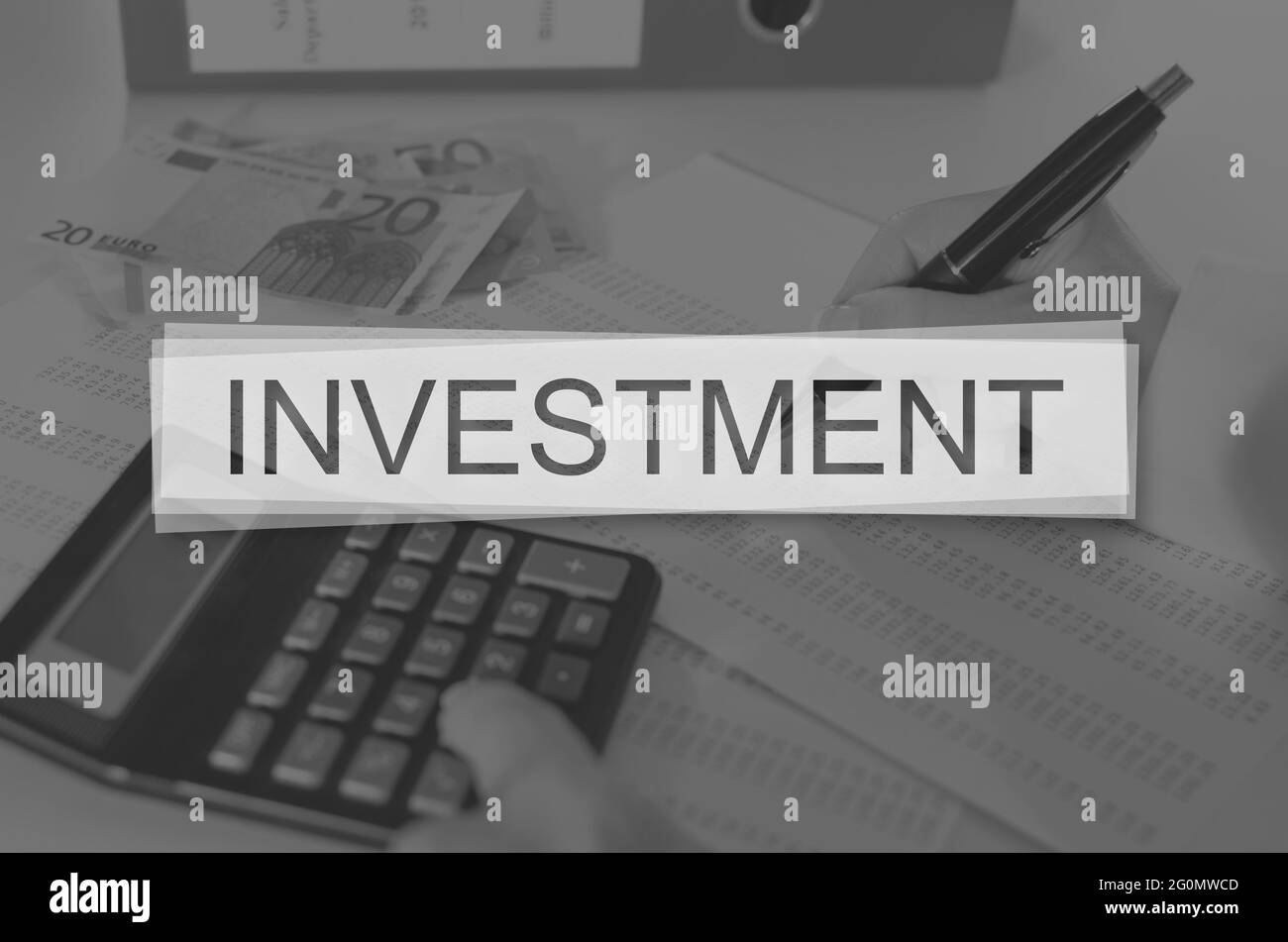 Investment concept illustrated by a picture on background Stock Photo ...