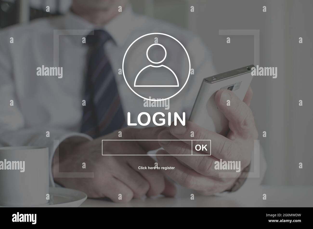 Login concept illustrated by a picture on background Stock Photo - Alamy