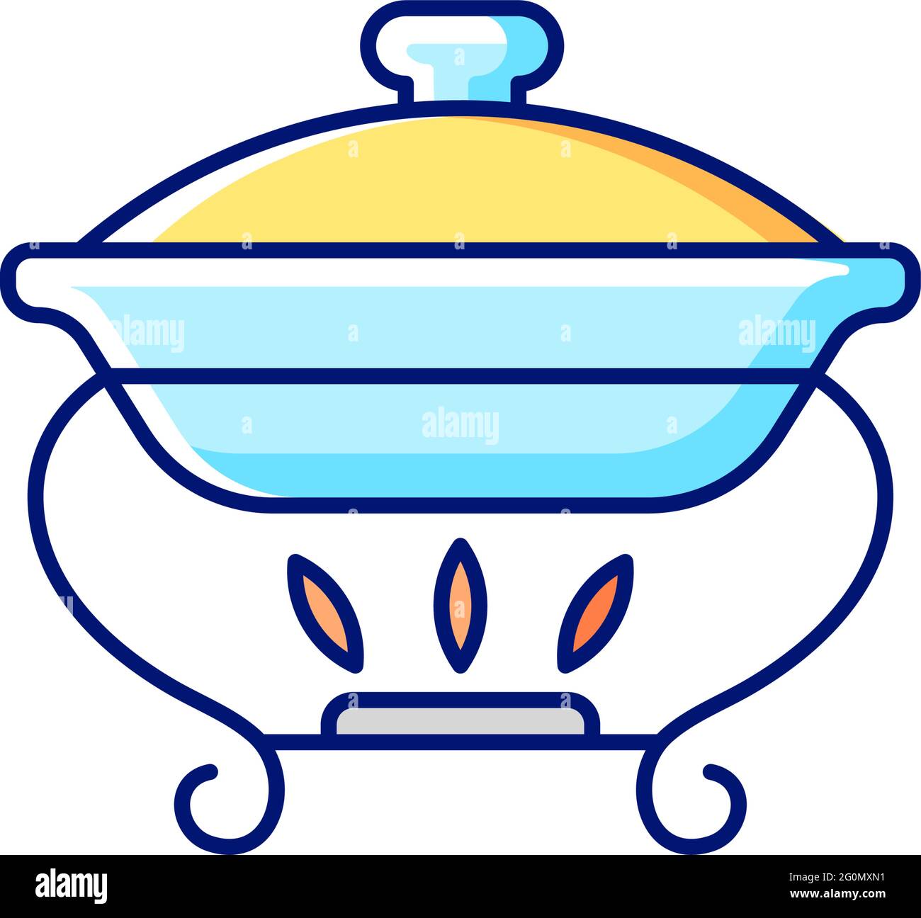Buffet warming dish Stock Vector Images - Alamy