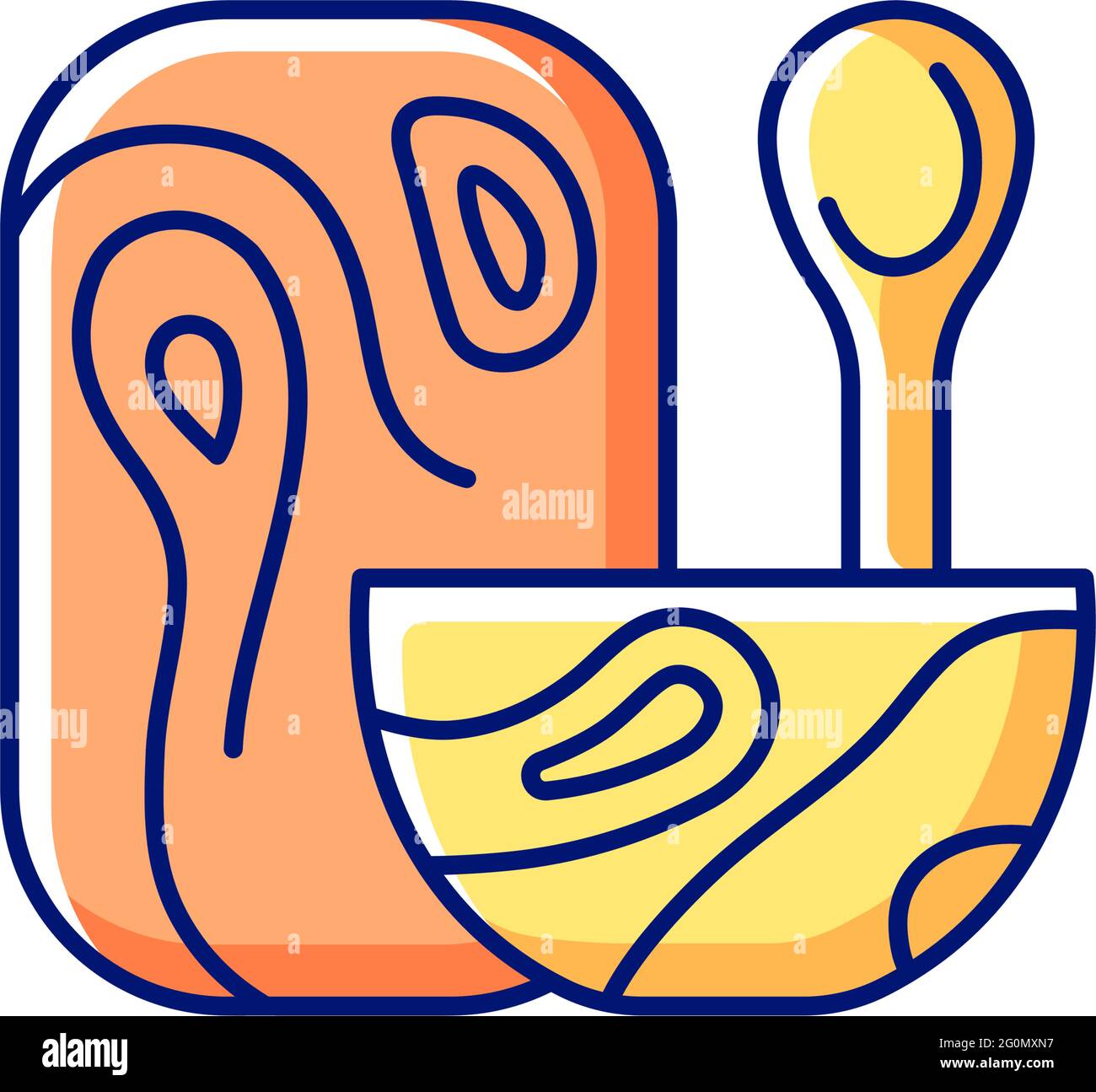 Wooden tableware RGB color icon Stock Vector Image & Art - Alamy