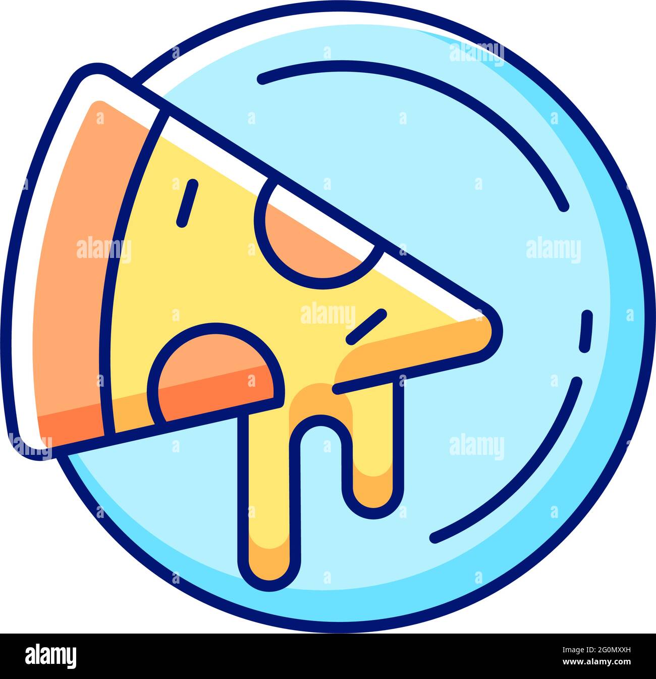 Pizza plates RGB color icon Stock Vector Image & Art - Alamy